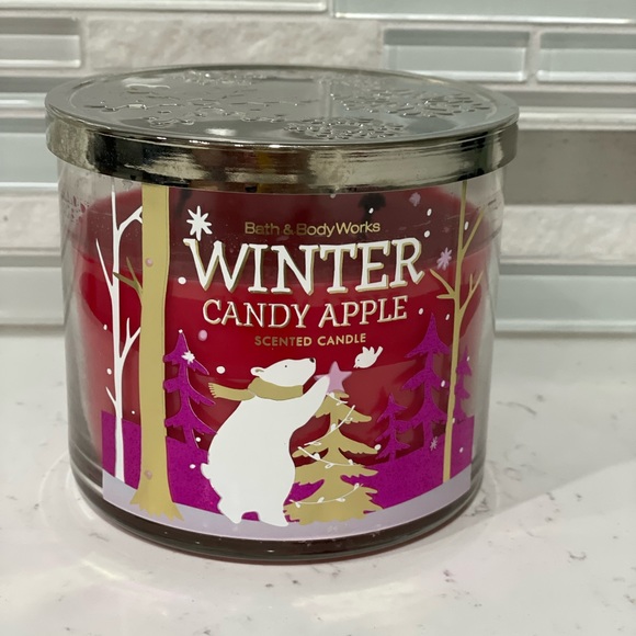 Bath & Body Works | Other | Bath Body Works Winter Candy Apple 3 Wick ...